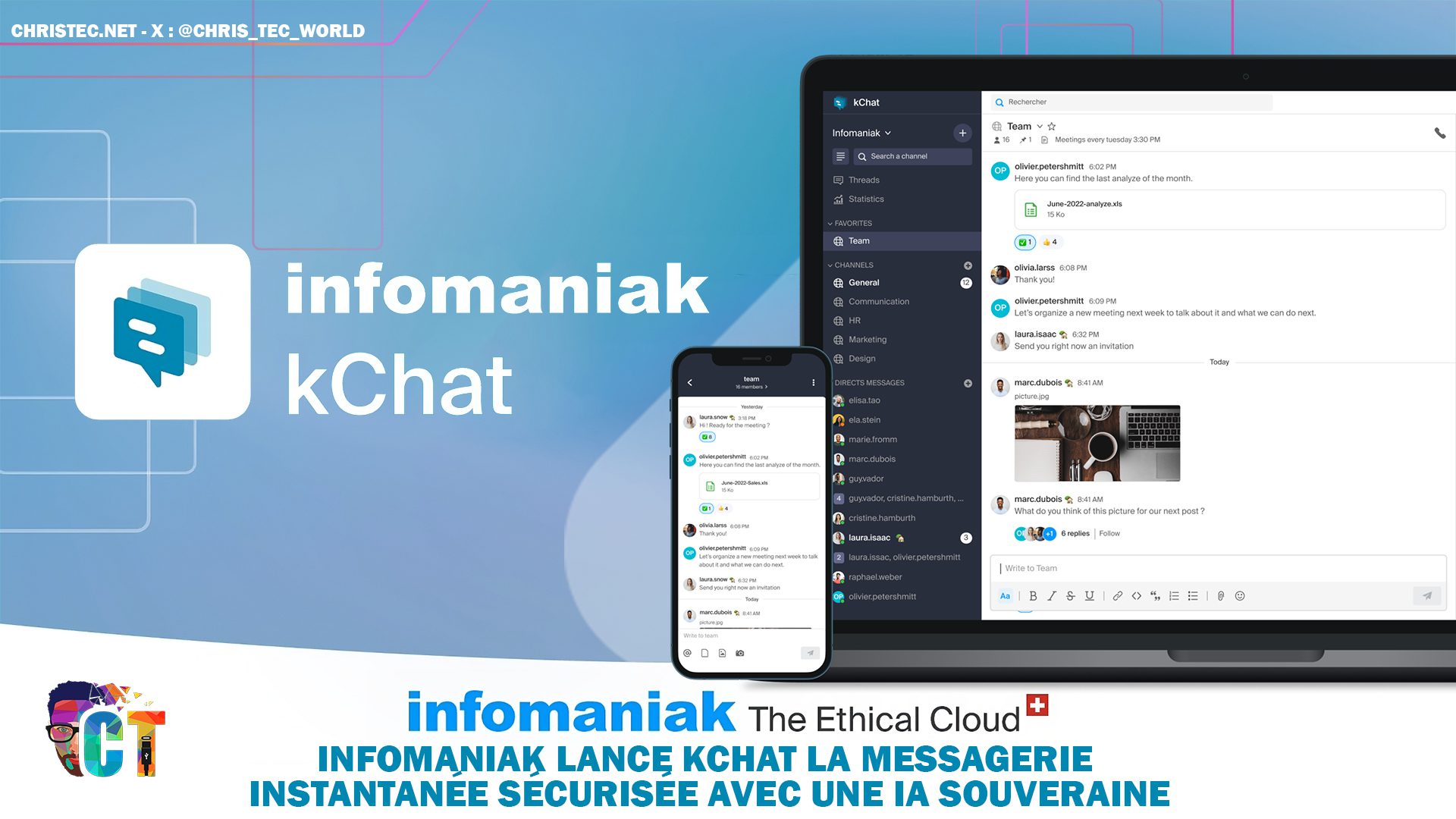 Infomaniak lance kChat la messagerie sécurisée avec une IA